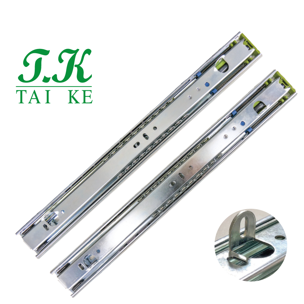 TK-Buffered Three-Fold Draw Slide Rail with Drawer Bottom Mount